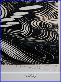 Hiroshi Tomihari Mt. Fuji and Clouds (B) Japanese Woodblock Print 1993 ...
